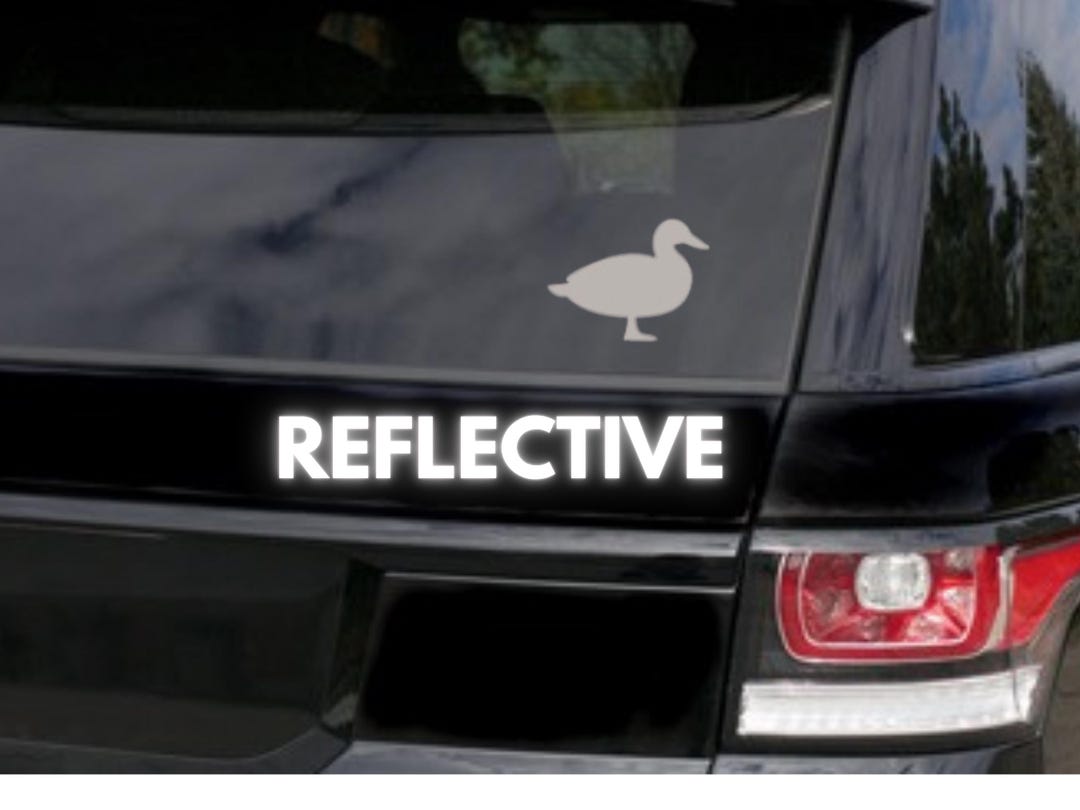 REFLECTIVE Duck Decal Sticker for Car Window Bumper Mirror, Cup, Lap ...