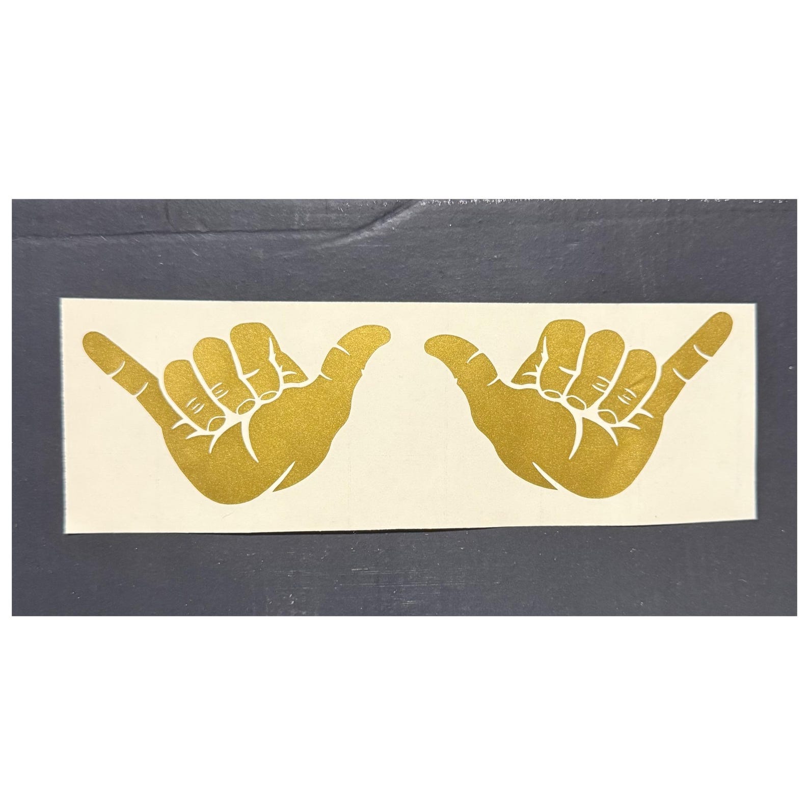 REFLECTIVE Hang Loose Hand Decal Sticker Wavefor Car Mirror Window ...