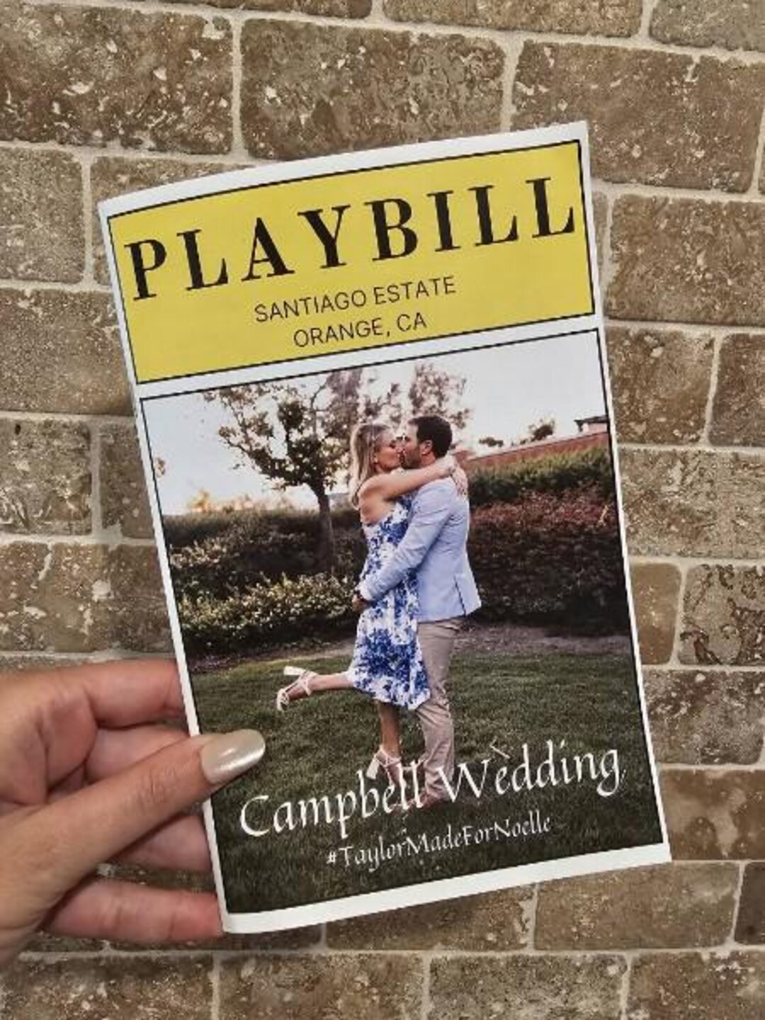 Wedding Playbill MADE TO ORDER - Etsy