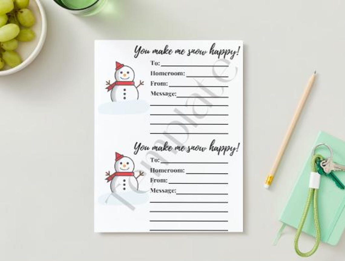 Holiday Grams, for Students, TEMPLATE - Etsy