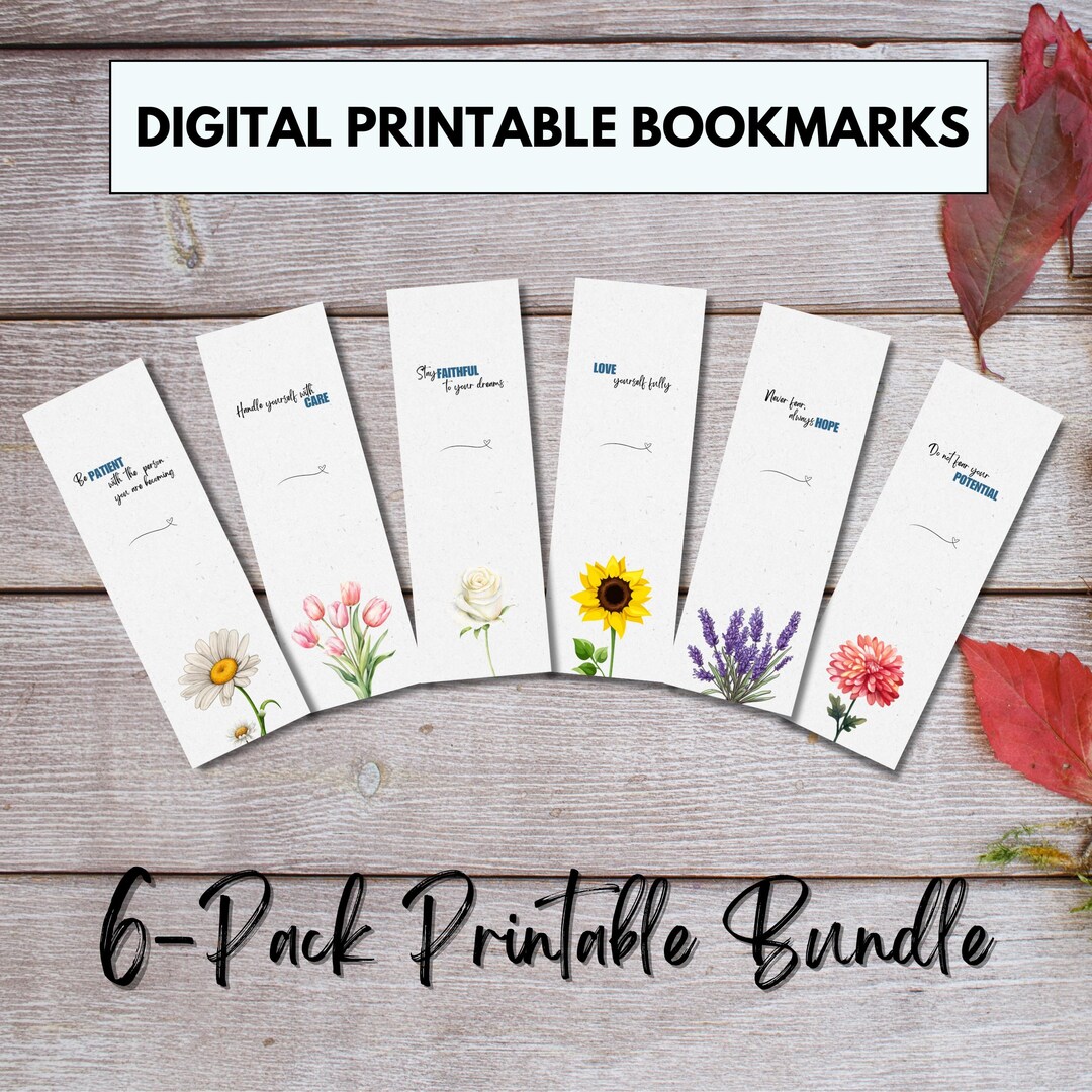 Positive Affirmation Bookmarks Minimalist Bookmarks Self Care Bookmarks ...