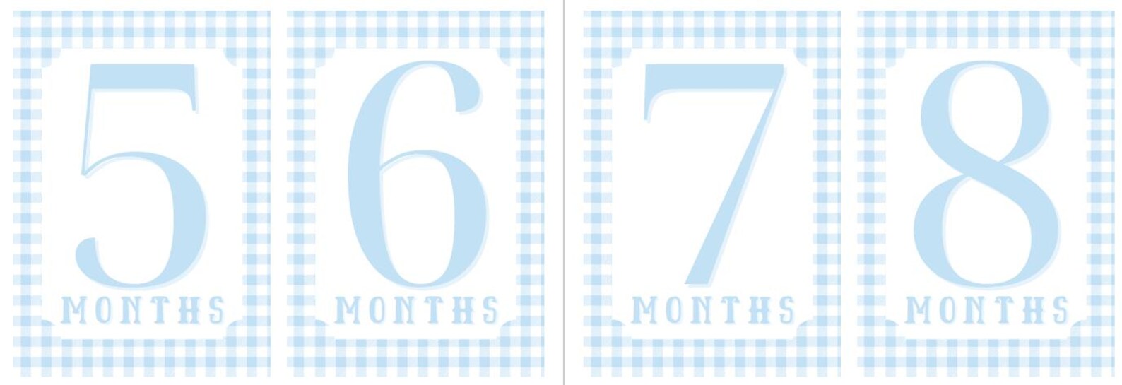 Baby Boy Monthly Milestone Signs, Set of 12, Milestone Cards, Download ...