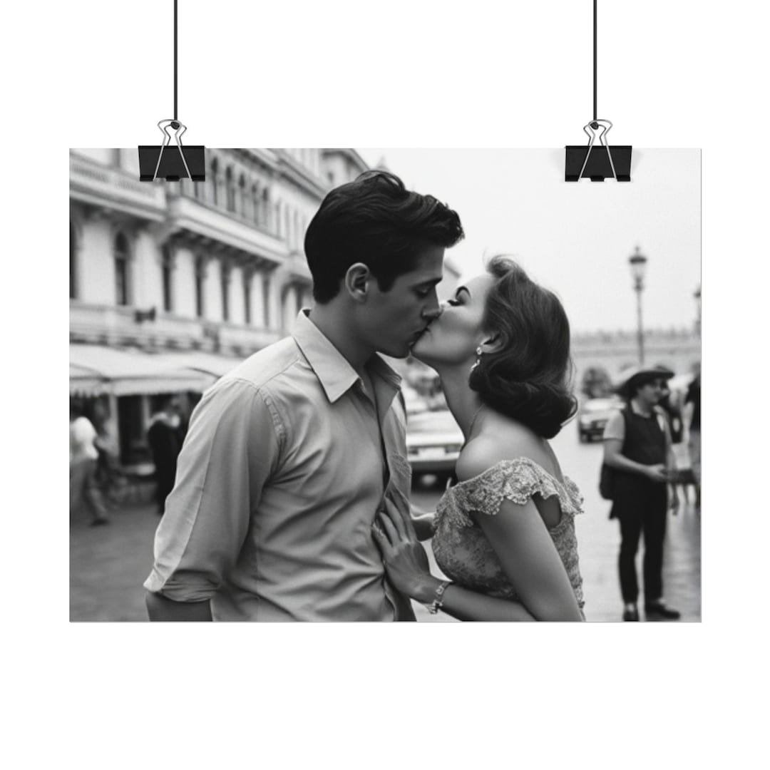 Rolled Posters, Italian Kiss Collection, Printable Wall Art, Romantic ...
