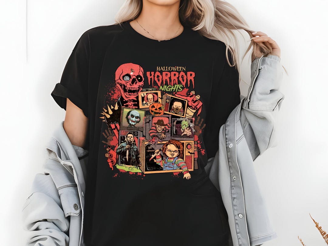 Retro Halloween Horror Nights Tee or Sweatshirt: 80s Scary Movie ...