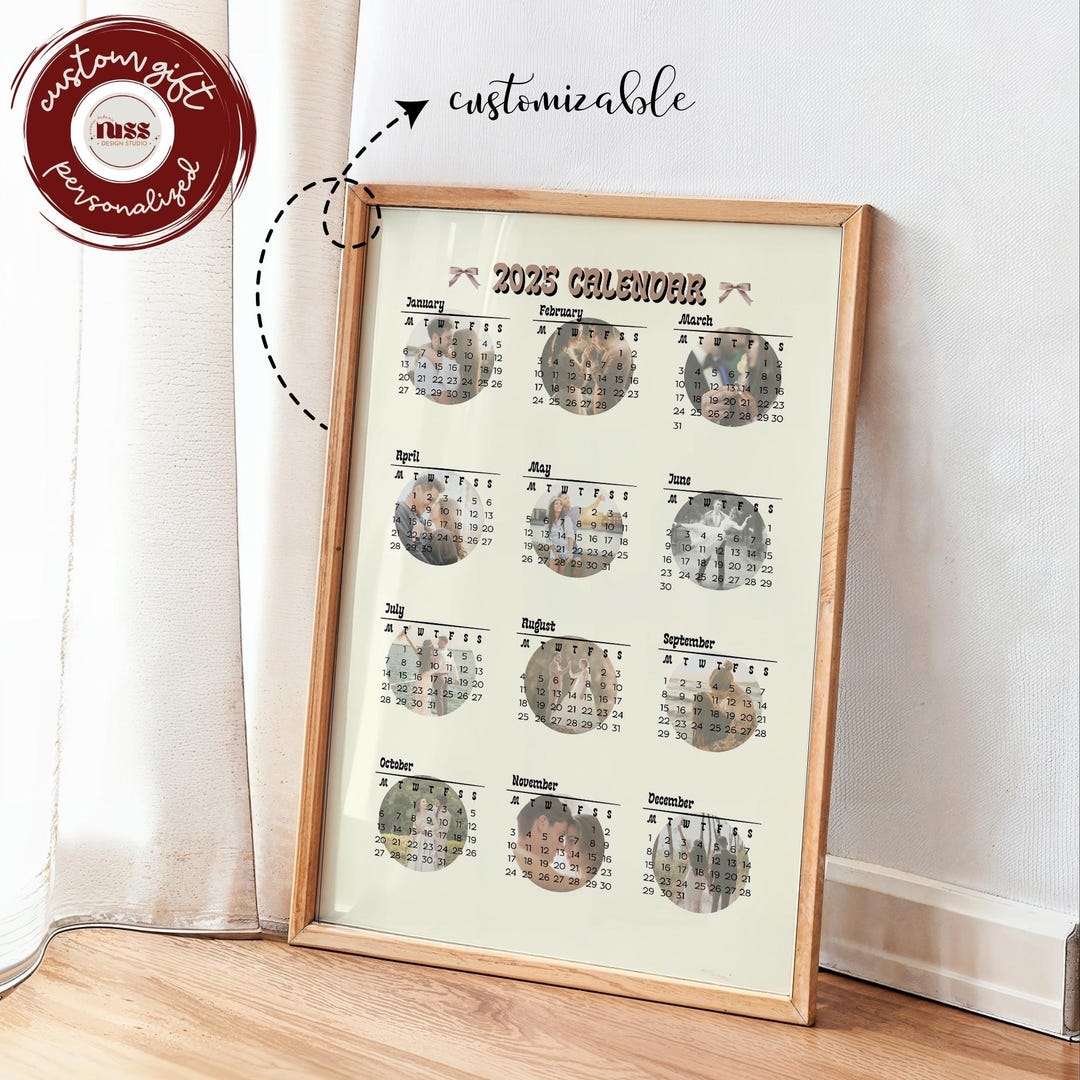 Personalized Couple 2025 Calendar, Custom Photo Family Calendar ...