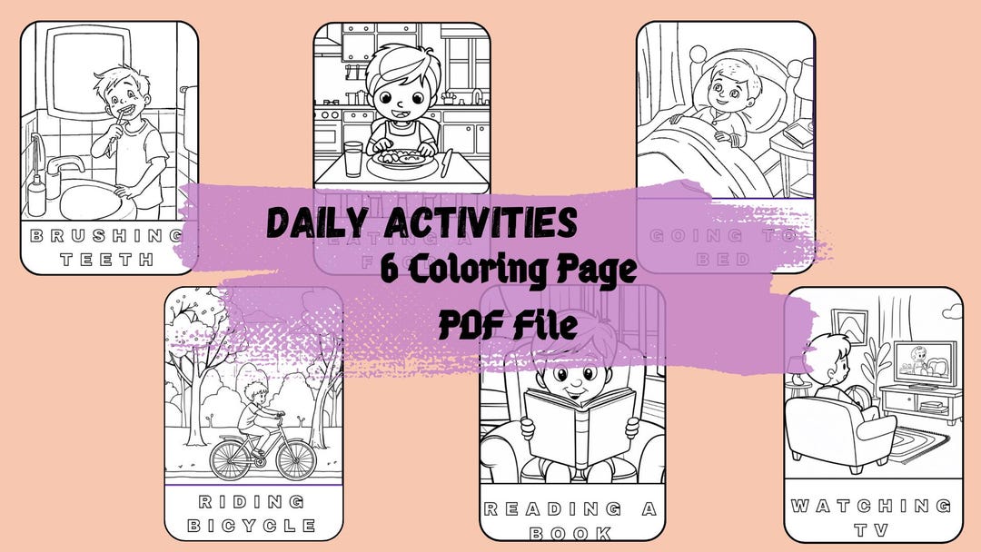 A Day in Color: Fun Activities to Color and Enjoy by Liyahcraftstudio ...