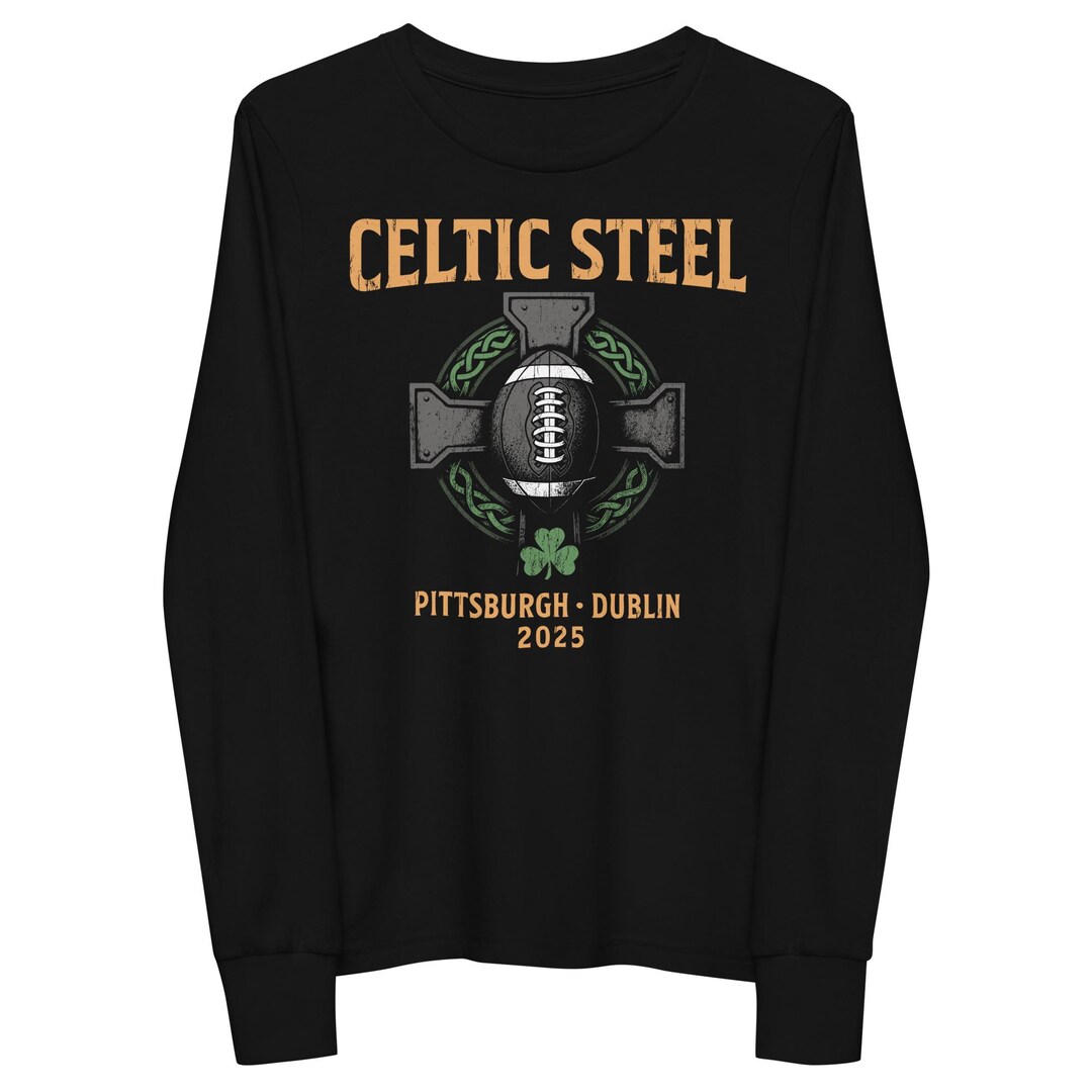 Celtic Steel: Pittsburgh X Dublin 2025 Football Youth Long Sleeve - Etsy