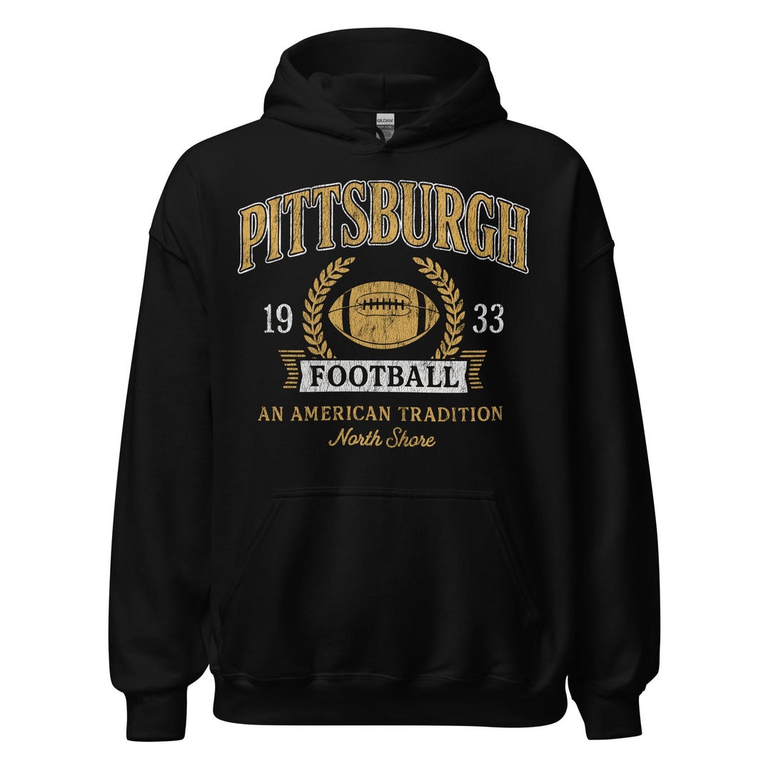 Pittsburgh Football Vintage Crest Hoodie - Etsy