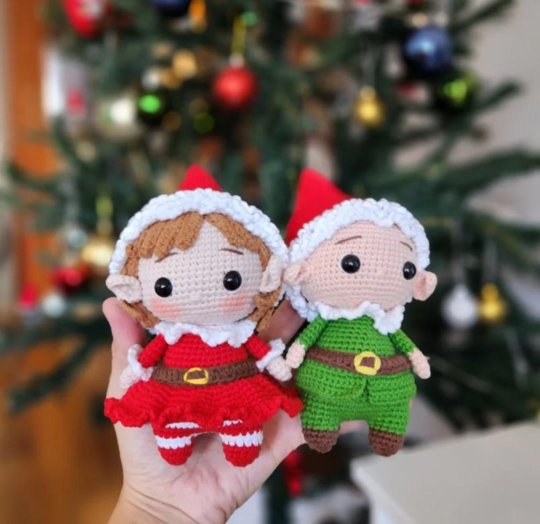 Christmas Crochet Pattern, Amigurumi Elf Design, Festive Holiday ...