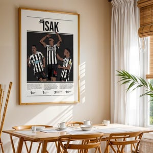 Alexander Isak Poster, Newcastle FC Print, Sports Poster, Soccer Gifts ...
