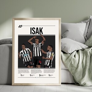 Alexander Isak Poster, Newcastle FC Print, Sports Poster, Soccer Gifts ...