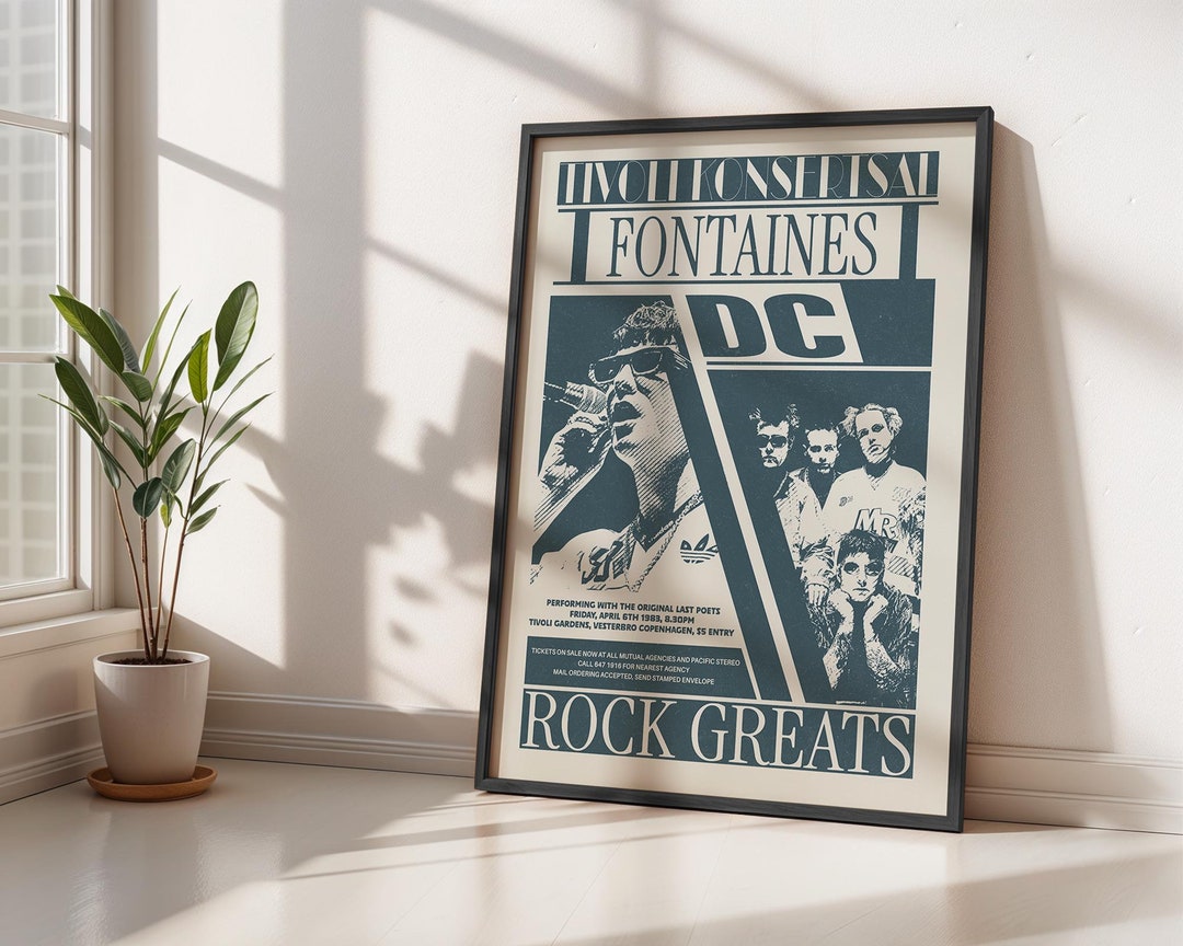 Fontaines DC Poster, Iconic Music Rock Band, Fontaines DC Band Retro ...