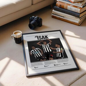 Alexander Isak Poster, Newcastle FC Print, Sports Poster, Soccer Gifts ...