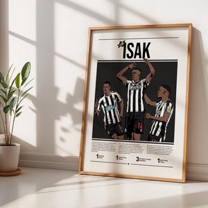 Alexander Isak Poster, Newcastle FC Print, Sports Poster, Soccer Gifts ...