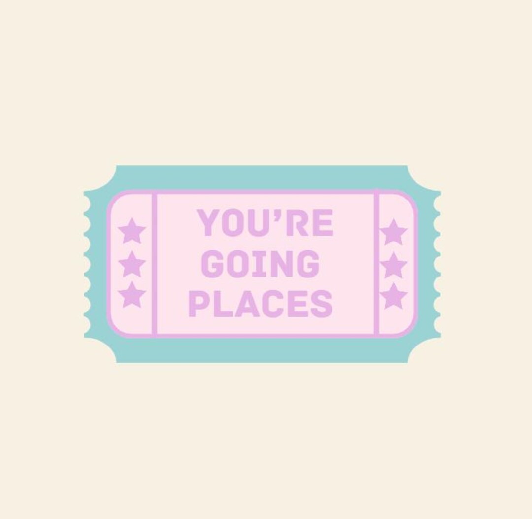 You're Going Places Sticker - Etsy