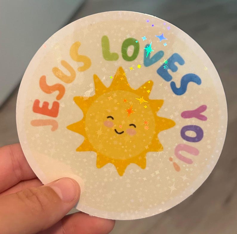 Jesus Loves You Vinyl Sticker - Etsy