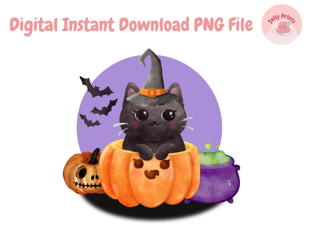 Black Cat Halloween PNG, Spooky Cat Season, Cat Halloween Shirt ...