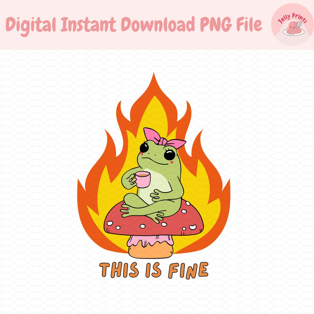 This is Fine Frog Png, Funny Frog Sticker, Cute Frog Png, Frog Print ...