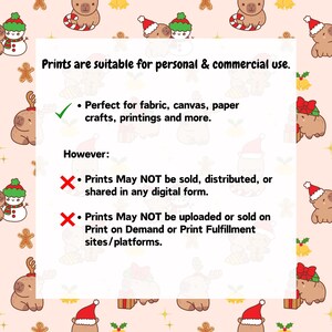 Capybara Christmas Seamless Pattern, Cute Capybara Print, Capybara ...