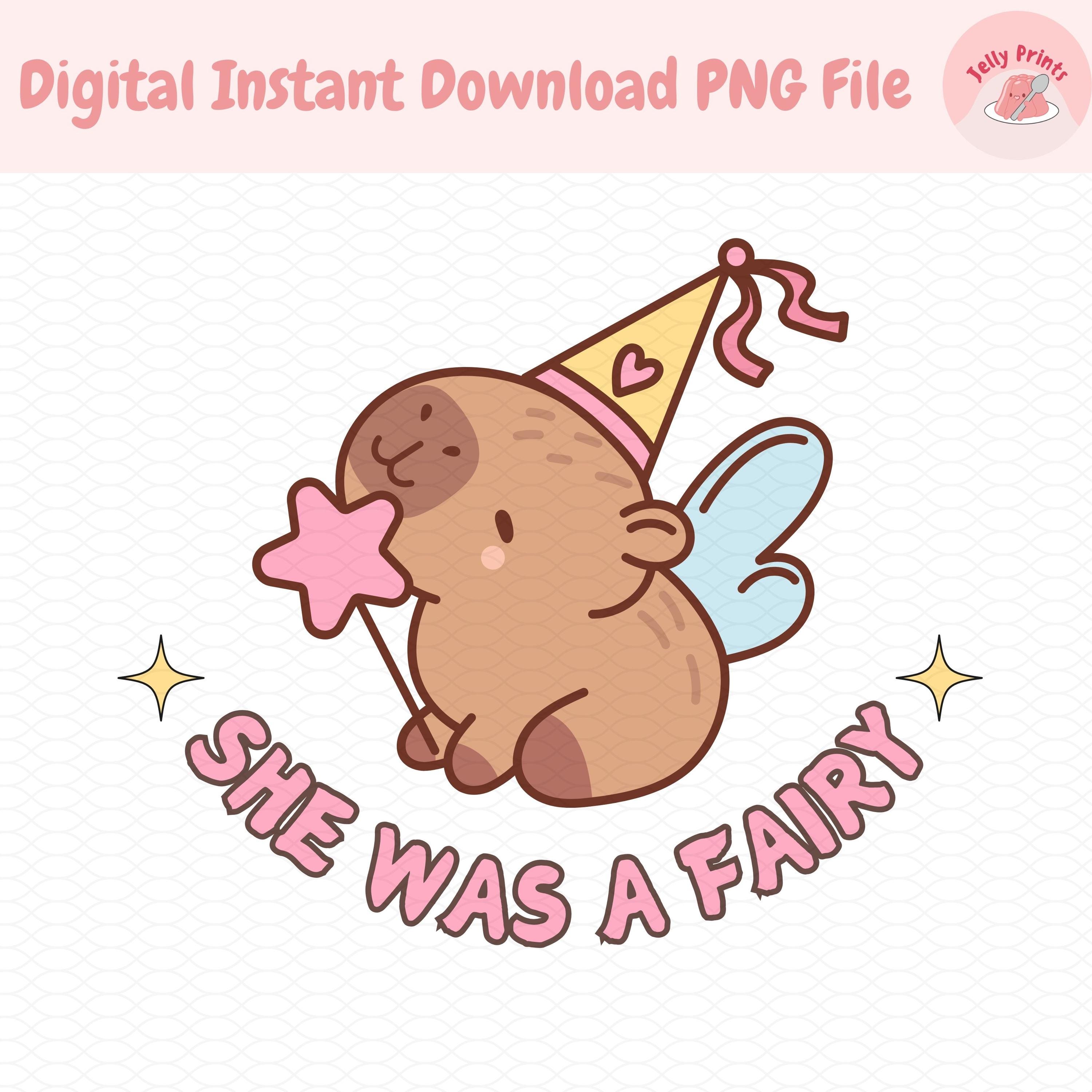 Ella era un hada capibara png, clipart de capibara, diseño de camiseta ...