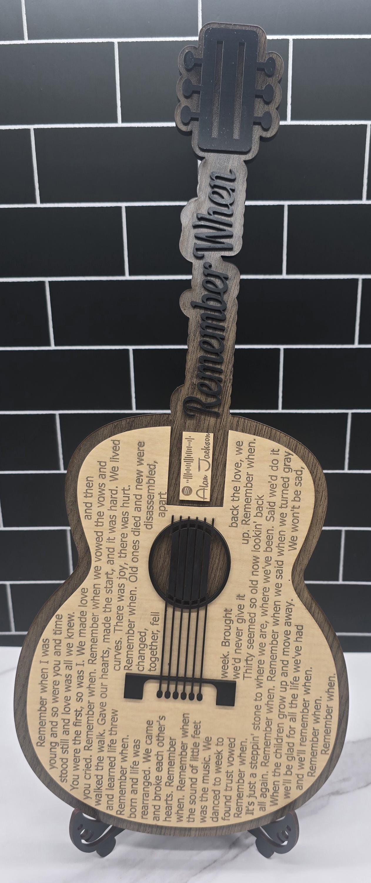 Custom Guitar Lyric Sign: Personalized Song Wall Art - Etsy