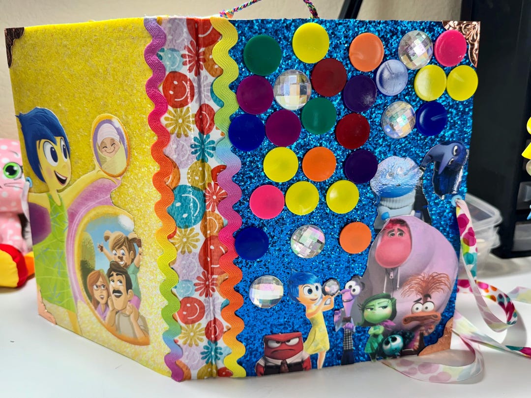 Upcycled Altered Disney Inside Out Vinyl Faux Leather Junk Journal - Etsy