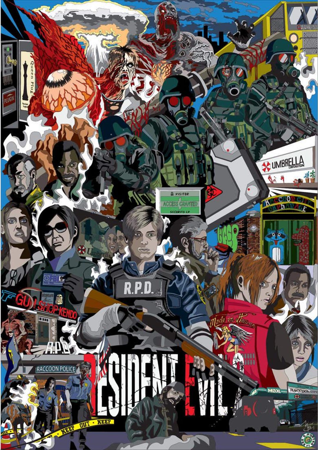 Resident Evil 2 Remake Big Poster (A1 84,1x59,4 Cm) - Etsy