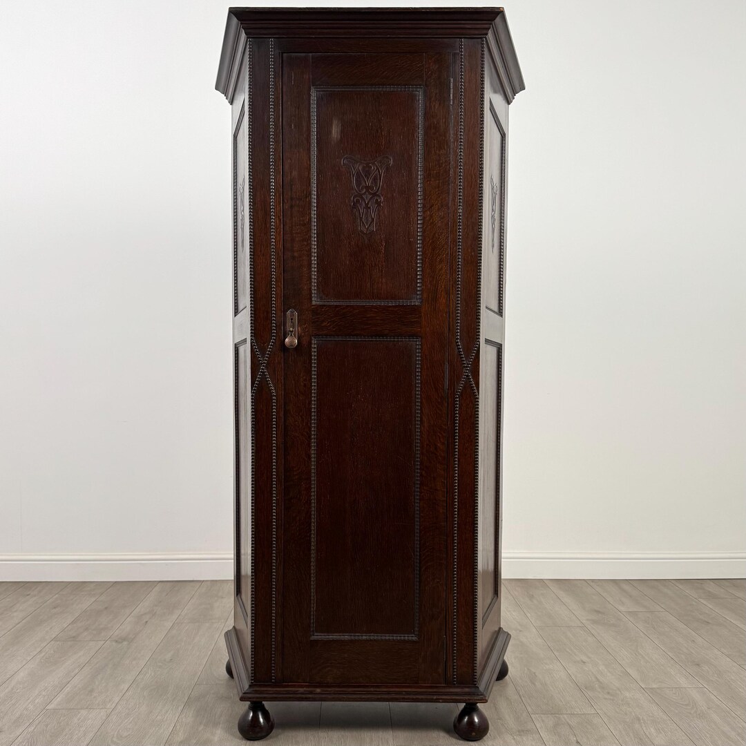 Antique 20th Century Jacobean Style Wardrobe in Oak ( REF AF-4985 ) - Etsy