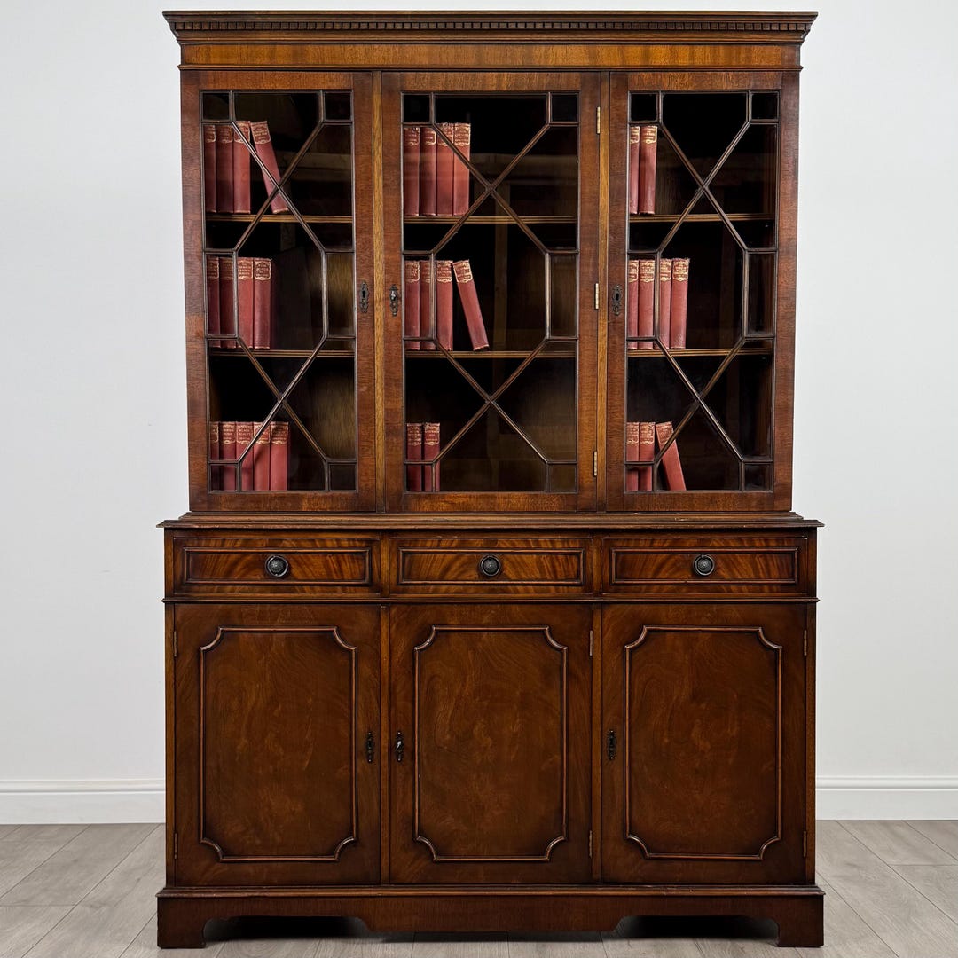 Vintage 20th Century Bookcase in Mahogany ( REF AF-4212 ) - Etsy UK