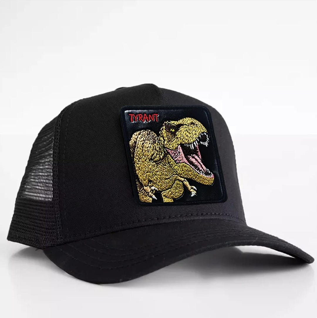 T-REX tyrant Trucker / Snapback Embroidery Hat / Cap Clothing - Etsy