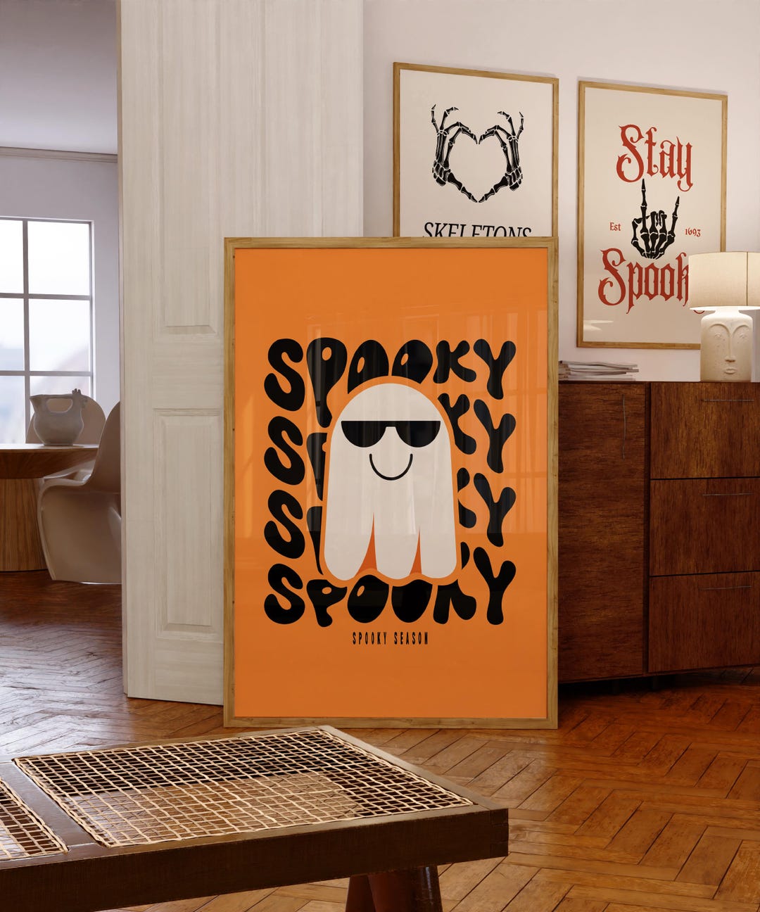 Spooky Ghost Halloween Wall Art, Cute Halloween Printable, Fun Ghost ...