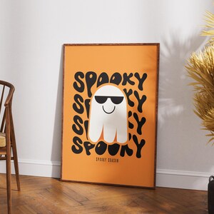 Spooky Ghost Halloween Wall Art, Cute Halloween Printable, Fun Ghost ...