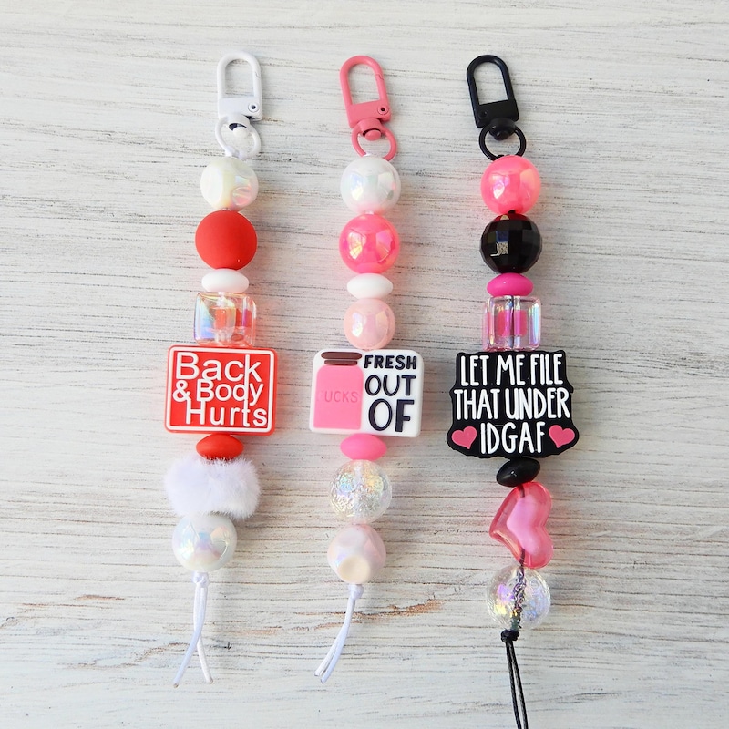 Beaded Keychains - Etsy