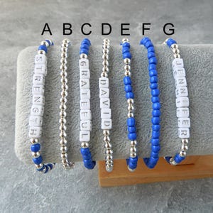 Personalized Word Bracelet • Love Over Hate • Resist • Blue Mantra ...