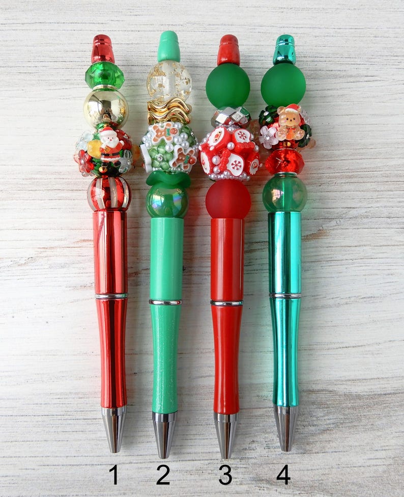 Holiday Beaded Pens • Christmas Pens • Pens for Coworker • Affordable ...