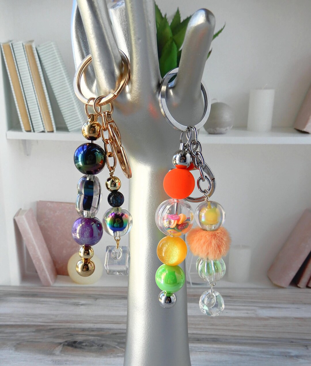 Custom Beaded Keychain • Colorful Cute Trendy Keychains Friendship ...