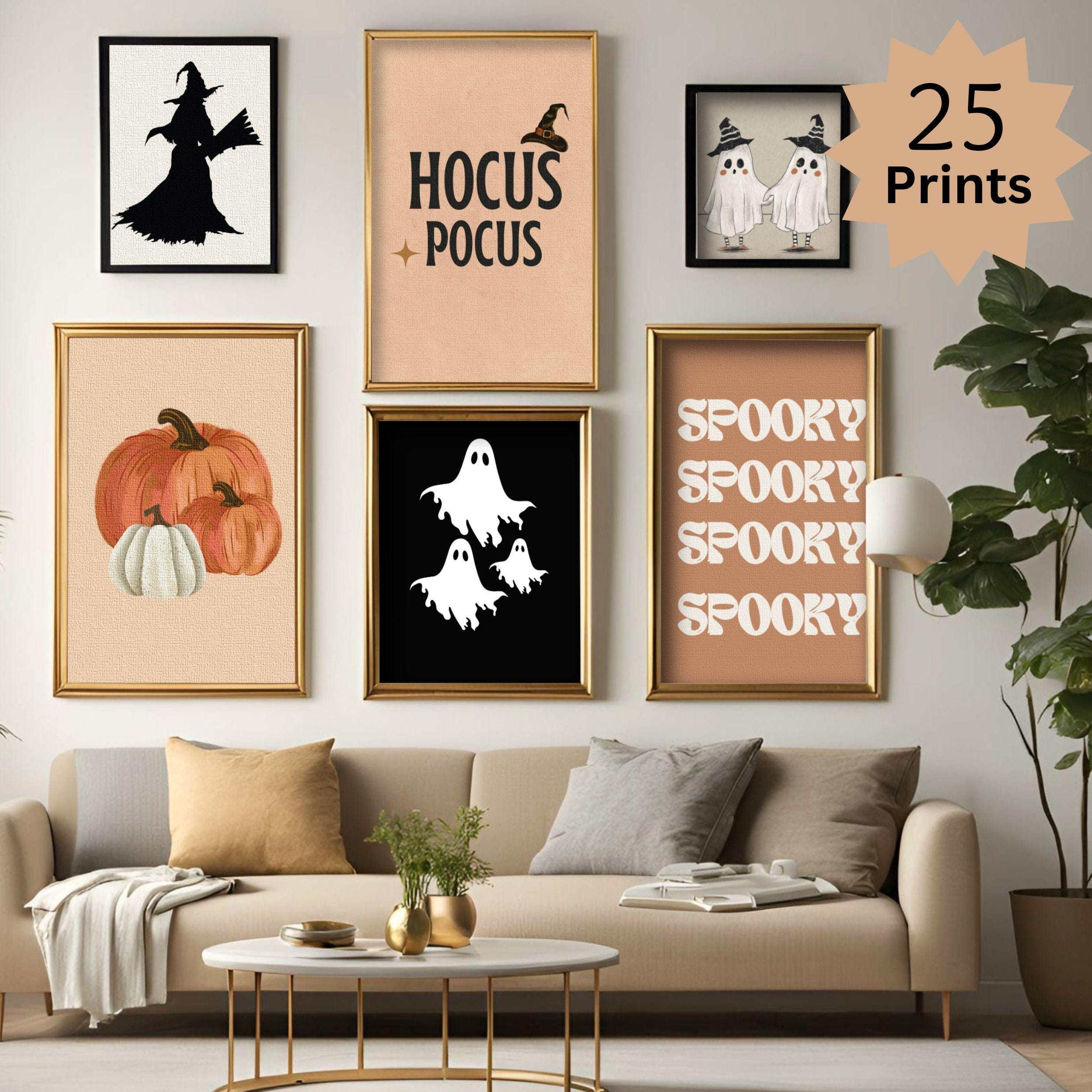 25 Halloween Prints Wall Art, Bundle of 25 Halloween Printables, Spooky ...