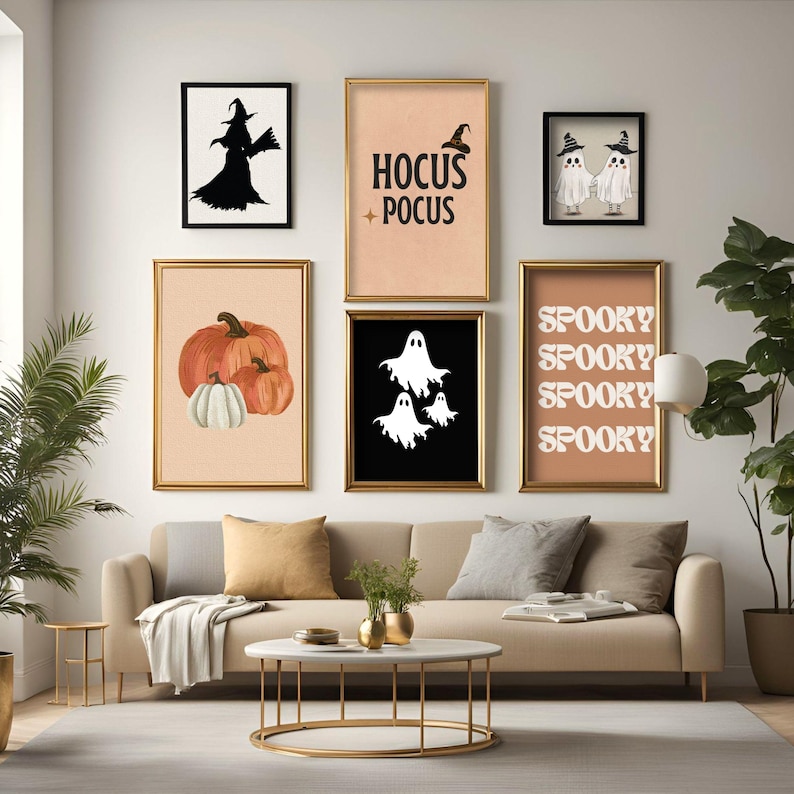 Halloween Gallery Wall Art| Halloween Art Prints| Halloween Decoration ...