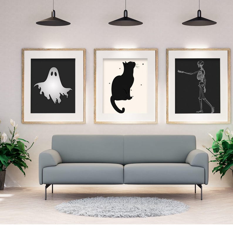 25 Halloween Prints Wall Art, Bundle of 25 Halloween Printables, Spooky ...