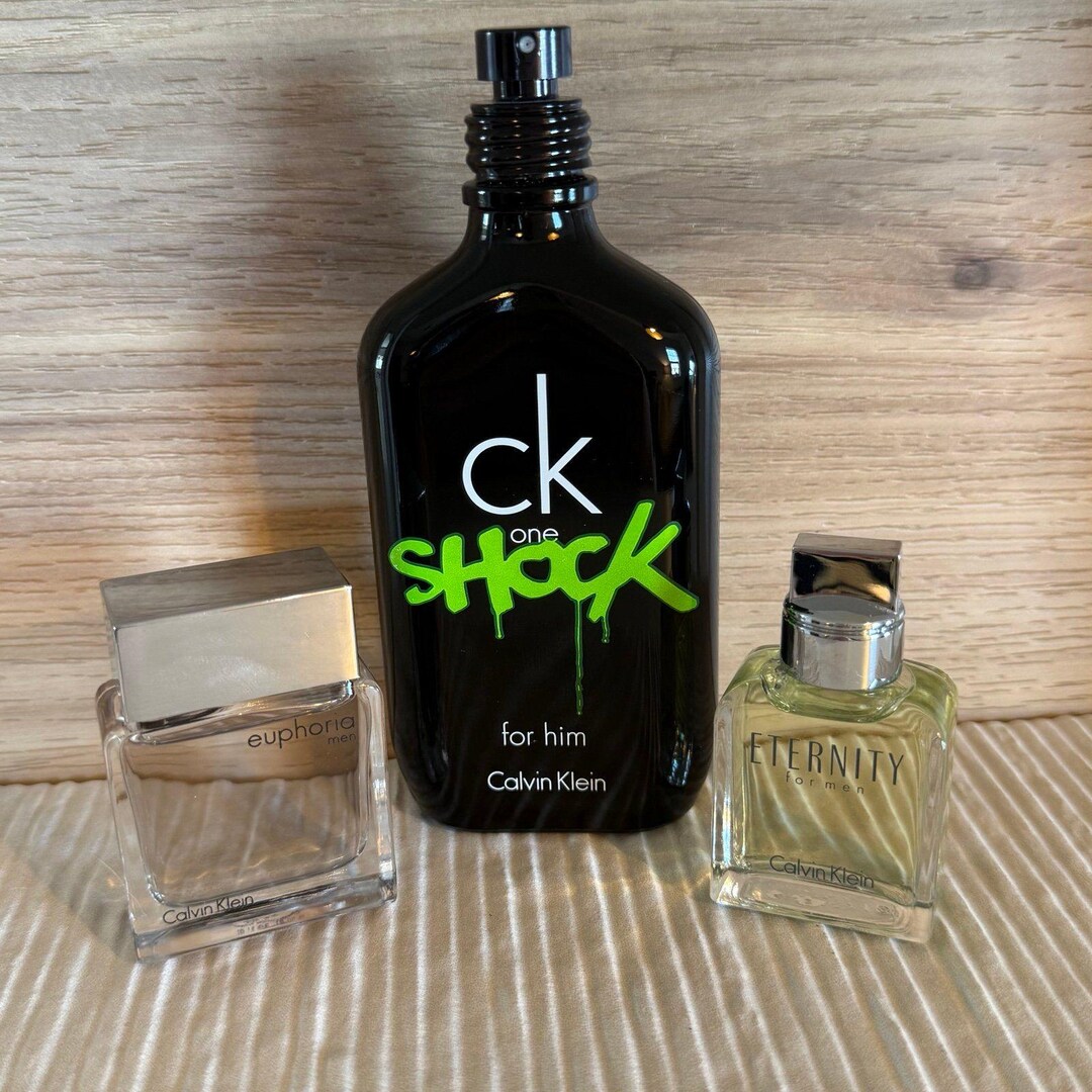 Men's Vtg Y2K Calvin Klein Cologne Bundle CK Shock Euphoria Eternity ...