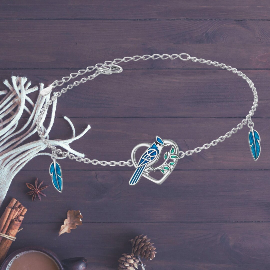 Sterling Silver Blue Jay Bracelet for Women 7 Inch Plus 2 Inch Extender ...