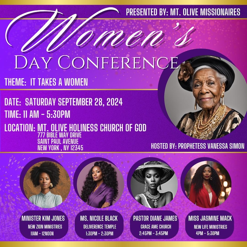 Women's Empowerment Event Flyer, Women's Day Conference, Guest Speaker ...