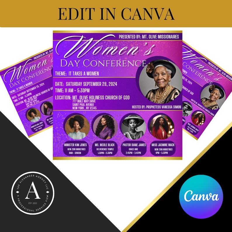 Women's Empowerment Event Flyer, Women's Day Conference, Guest Speaker ...