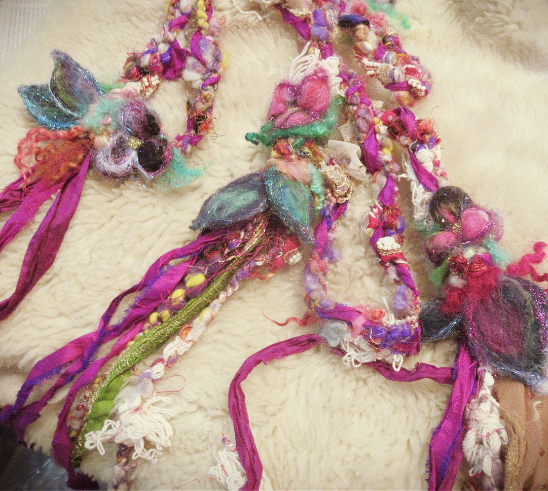 Woodland flower garland scarf from the enchanted forest | Etsy