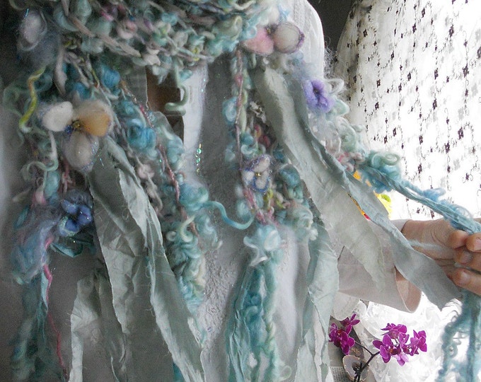 Enchanted and Sparkling Handknit Artyarn Fairy Scarf Lady of - Etsy