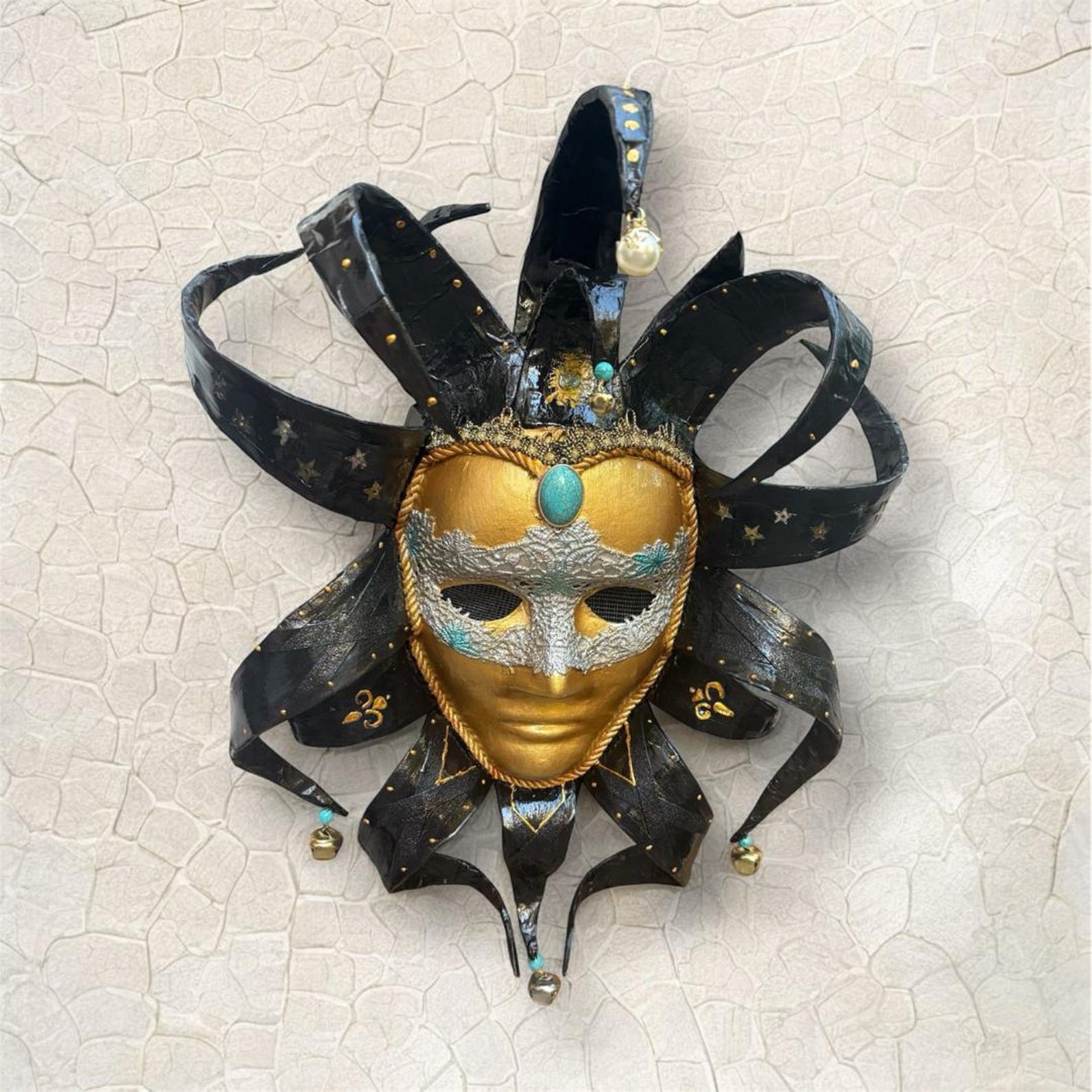 Venetian Mask | Arlecchino | Wall Decor | Handmade | Harlequin ...