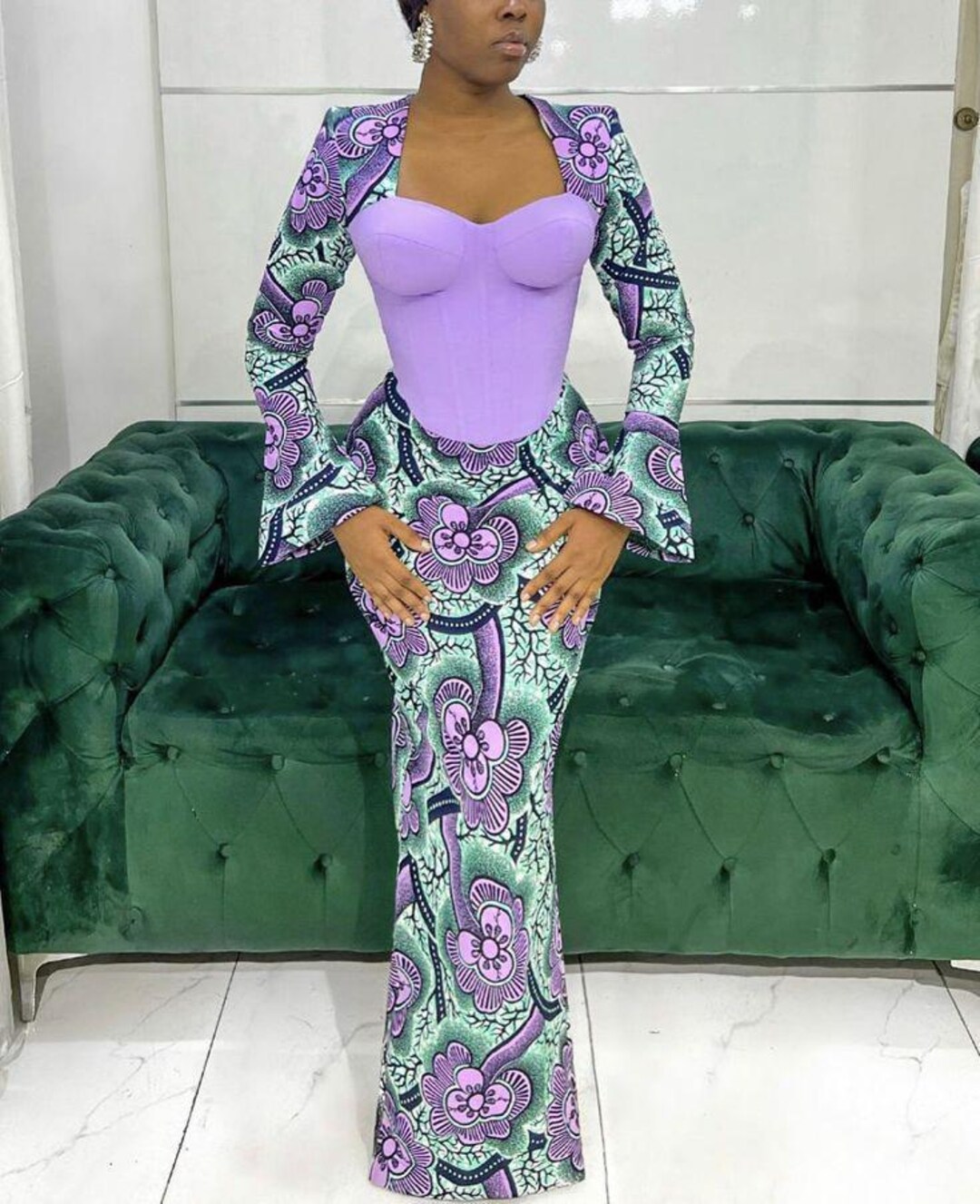 African Two Pieces Outfit, African Fashion, Classic Outfit, Women ...