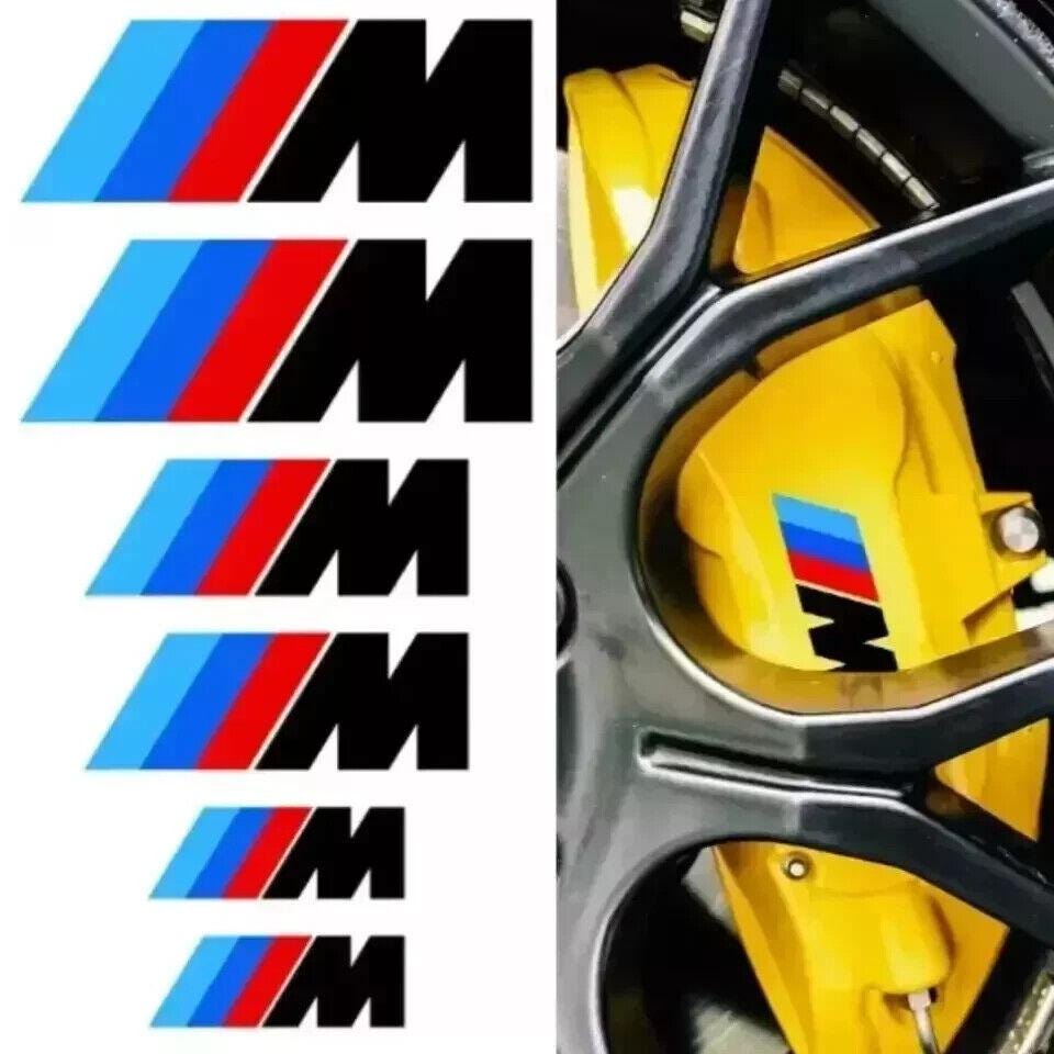 6X BMW Brake Caliper Decals M Sport Emblem Sticker Black Color - Etsy