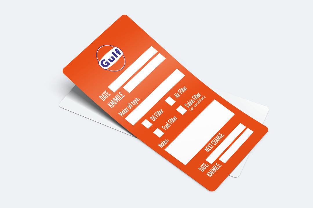 4x GULF Oil Change Service Reminder Stickers for Cars Trucks Vans ...
