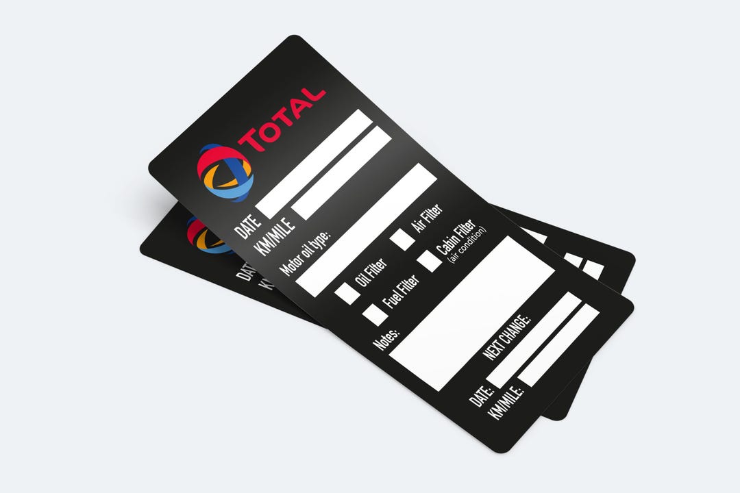 60 X TOTAL Oil Change Service Reminder Stickers for Cars Trucks Vans ...